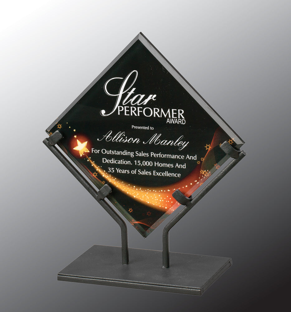 12" Star Galaxy Acrylic Plaque with Iron Stand – Speedy Trophies